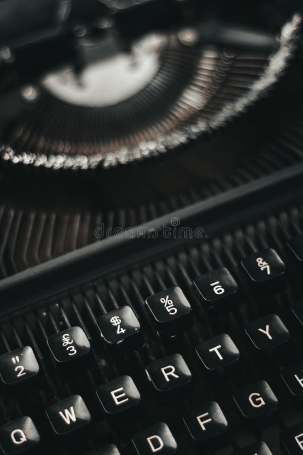 Close Up of Vintage Typewriter Letters and Symbols. Stock Photo - Image ...