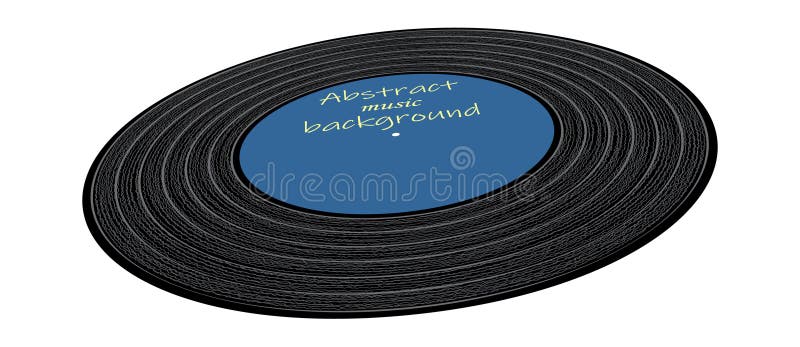 Close Up of Vinyl Record. Perspective View To Black Record Plate with ...