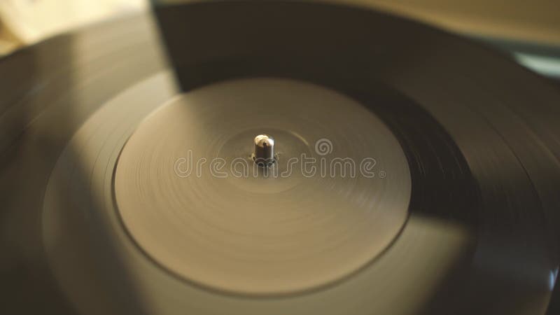 Close Up of Vinyl Record on Player Stock Footage - Video of disc ...