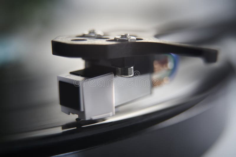 Close Up of Vinyl Record Player Needle on Turntable Stock Image - Image ...