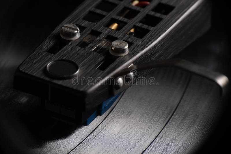 Close Up of Vinyl Record Playing II Stock Image - Image of black ...
