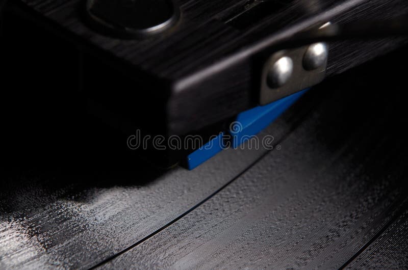 Close Up of Vinyl Record Playing Stock Photo - Image of music, needle ...
