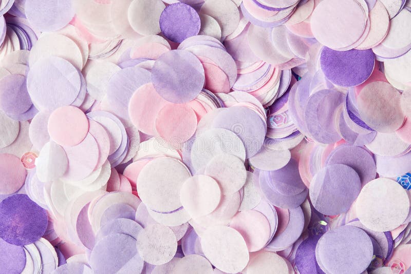 Close Up of Violet Confetti Pieces on Surface Stock Photo - Image of ...