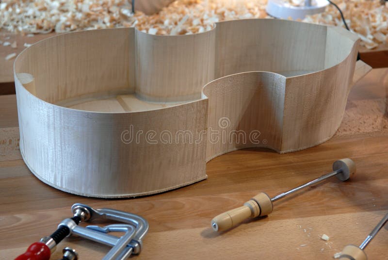 Making a violin with tools stock image. Image of making - 144838989