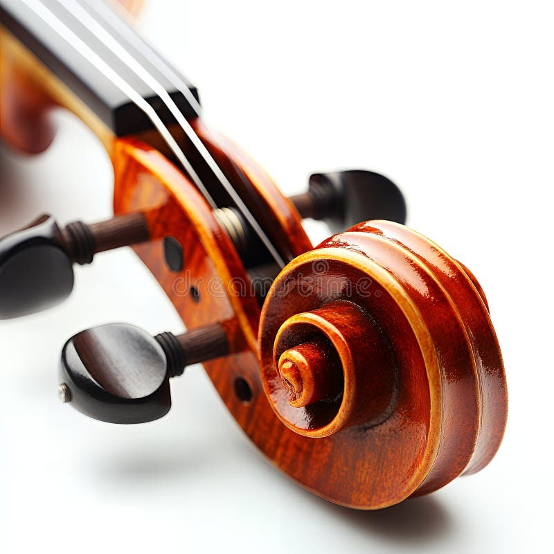 Closeup of a Violins Scroll Stock Illustration - Illustration of scroll ...