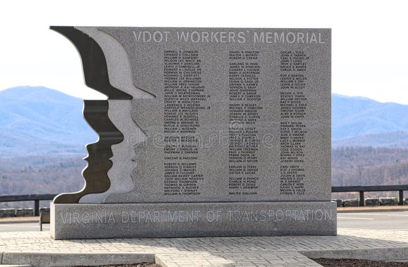 Close-Up of the Virginia Highway Workers Memorial Editorial Image ...