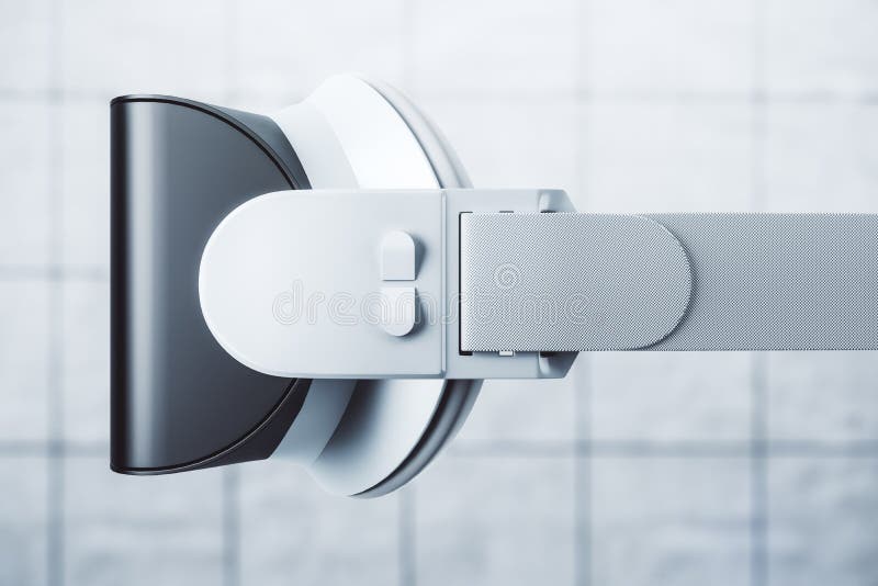 Close Up of Virtual Reality Glasses on Abstract Blurry Background ...
