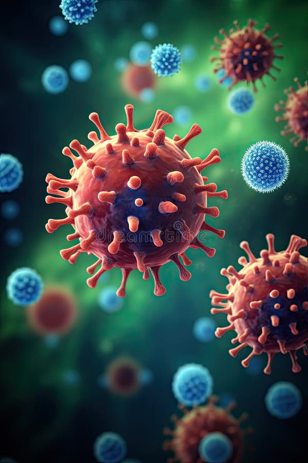 A close up of a virus stock illustration. Illustration of generated ...