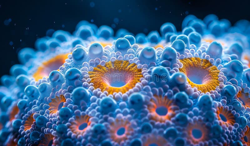 Close Up of Virus. Microscopic View of Single Celled Organism Stock ...