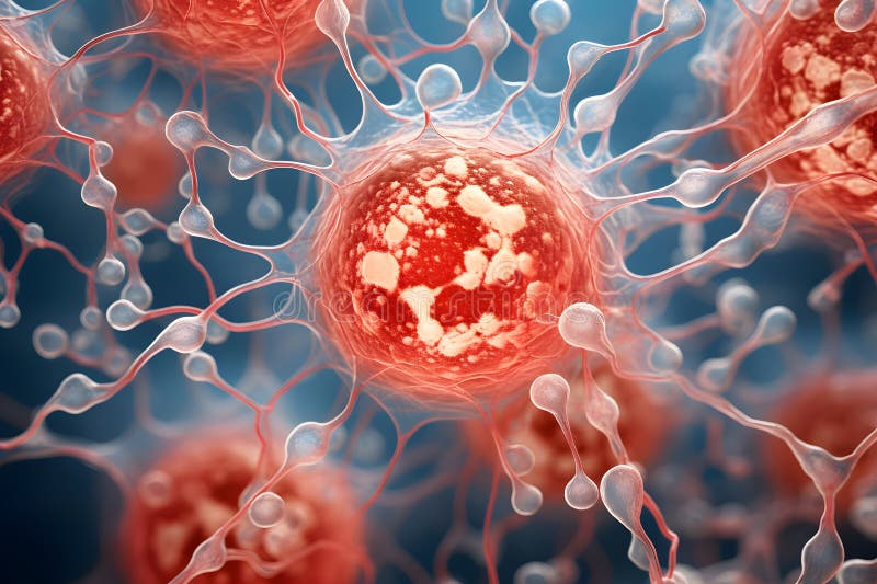 Close-up of a Virus Under a Microscope. Generative AI Stock ...