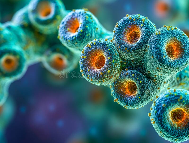 A Virus Under a Microscope, Highlighting Its Unique Structure Stock ...