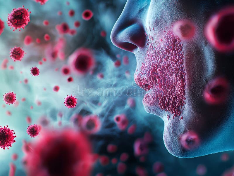 A Close-up Visualization of Bacteria Spreading through Coughing ...