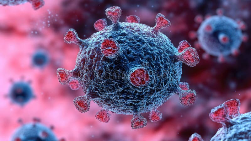Close-up Visualization of Coronavirus Structure with Spike Proteins ...