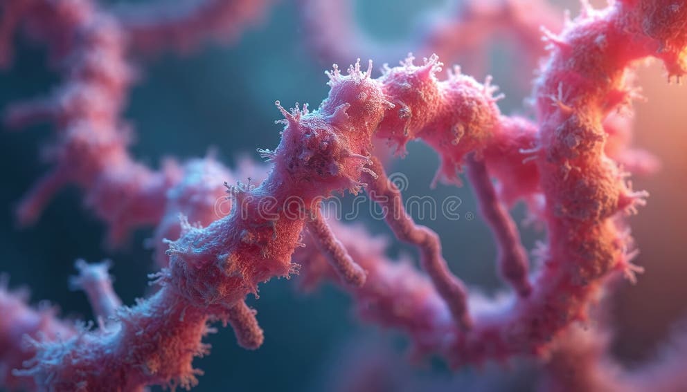 Close-up Visualization of CRISPR Cas9 Gene Editing Mechanism Molecular ...