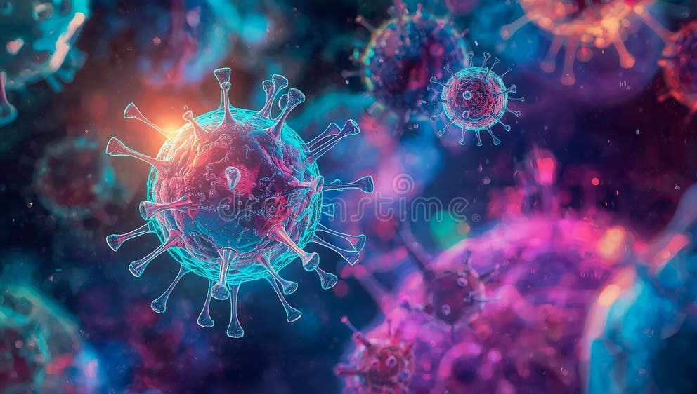 Close Up Visualization of Pathogen Structure Stock Illustration ...