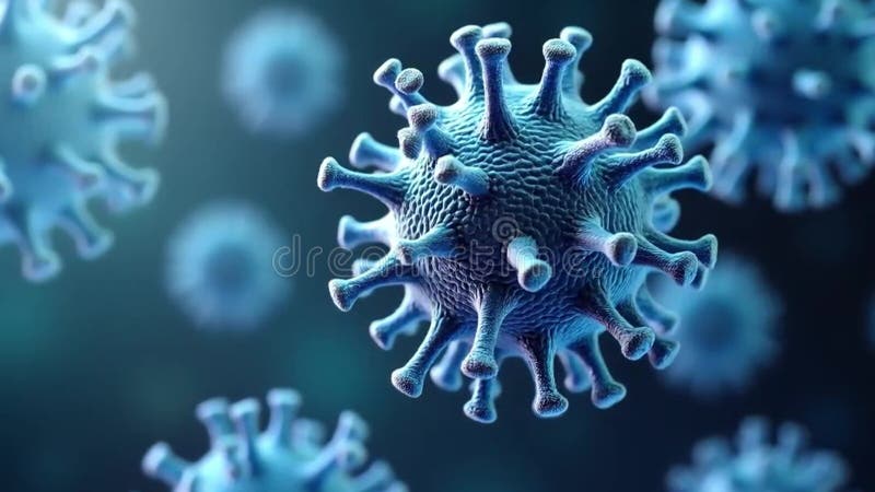 Microscopic World: Detailed Rendering of a Virus Cell Structure and ...