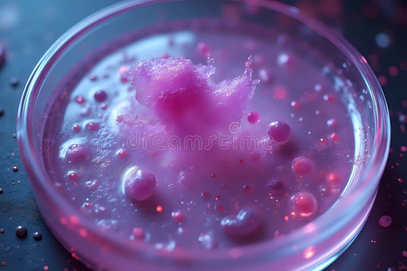 Close Up of in Vitro Fertilization in a Petri Dish with Copy Space ...