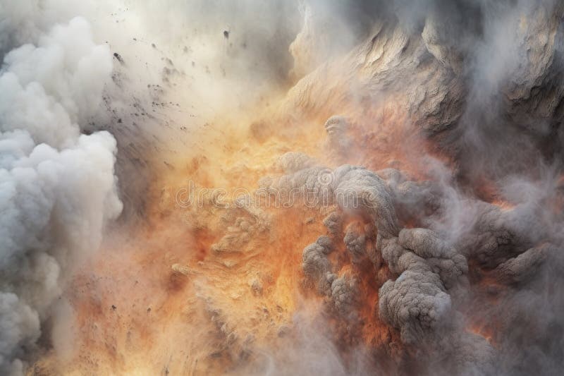 Close-up of Volcanic Ash and Smoke in the Sky Stock Photo - Image of ...