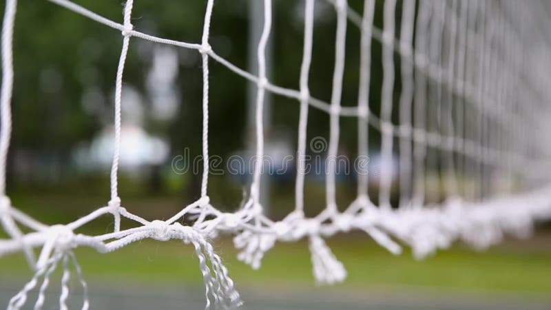 Volleyball Net Inside Lighted School Gym Hall with Stock Footage ...