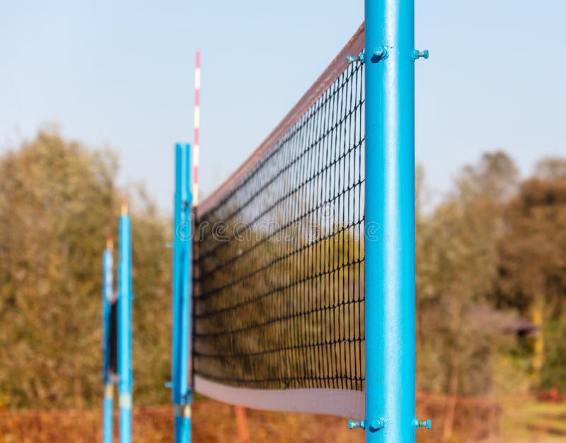 Close-up of a Volleyball Net in Nature Stock Photo - Image of goal ...