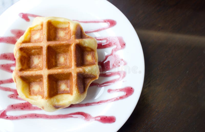 A close up of a waffle stock image. Image of delight - 17290189