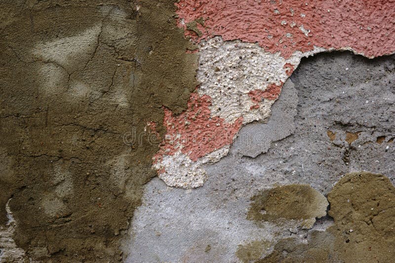 Flaked Plaster Layer Closeup Stock Photo - Image of coating, grit ...