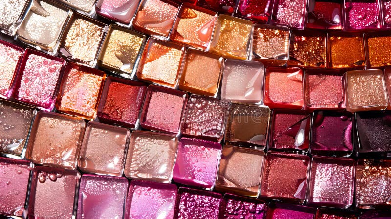 A Close Up of a Wall of Colorful Glass Tiles Stock Image - Image of ...