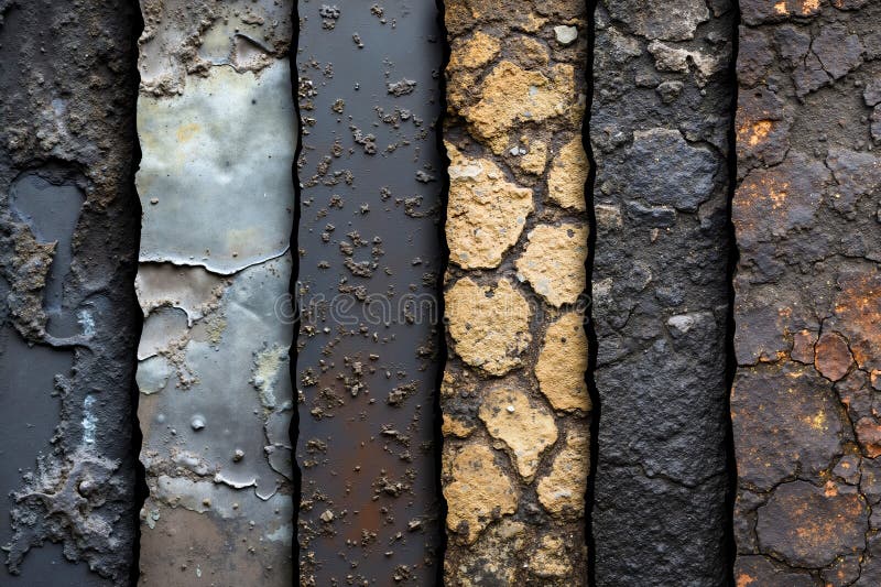A Close Up of a Wall Covered in Rust and Peeling Paint Stock Photo ...