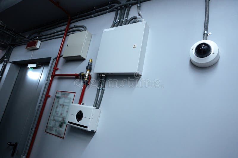 Close Up of a Wall with Gas Pipes Stock Image - Image of room, steel ...