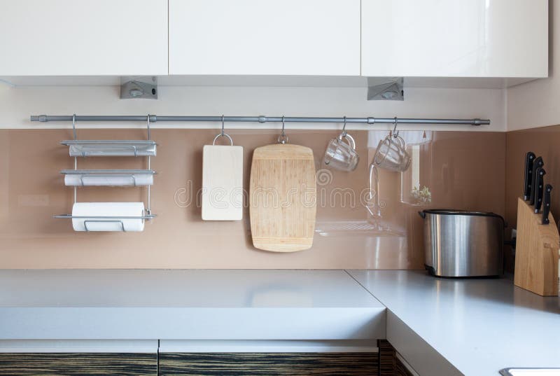 Close-up of Wall in Kitchen Stock Image - Image of residence, design ...