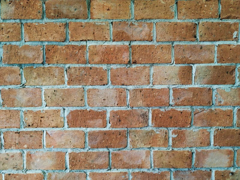 Close Up Wall Made Form Red Brick Stock Image - Image of architecture ...