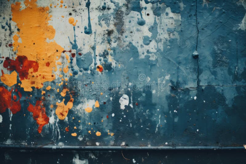 A Close Up of a Wall with Paint Splattered on it Stock Illustration ...
