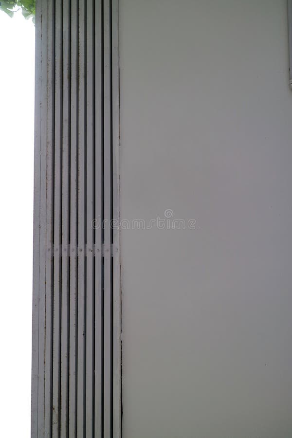 Close Up of Wall with Vertical Metal Ventilation Slats Stock Image ...
