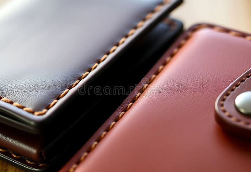 Close Up of a Wallet on a Table Stock Illustration - Illustration of ...