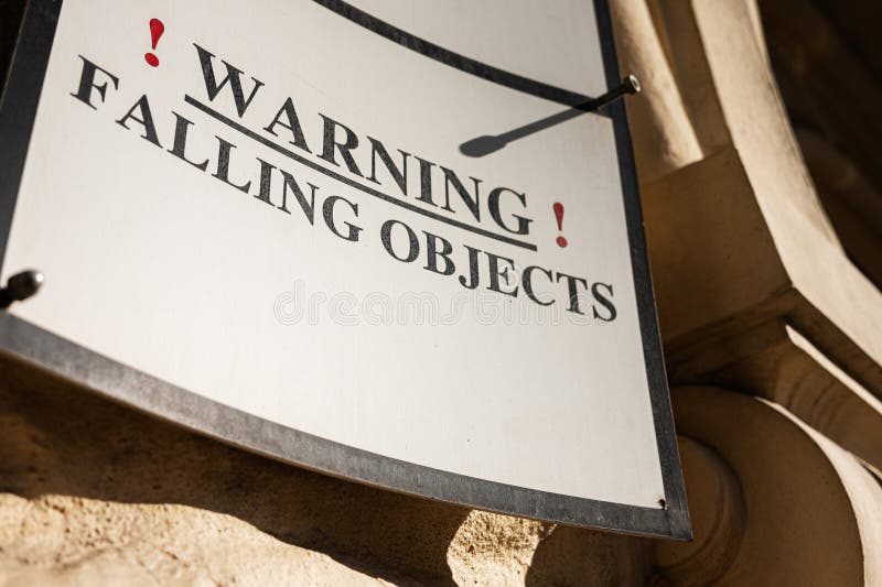 Risk Falling Objects Warning Sign Stock Photos - Free & Royalty-Free ...