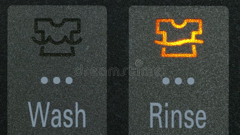 Close Up of Washing Machine Control Panel Wash Indicator. Stock Footage ...