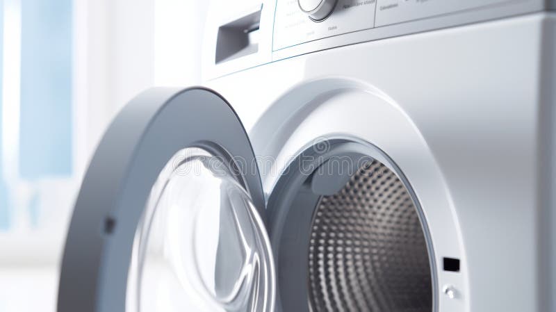 A Close Up of a Washing Machine with the Door Open, AI Stock Photo ...