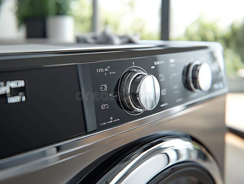 Close-up of a Washing Machines Control Panel Stock Photo - Image of ...