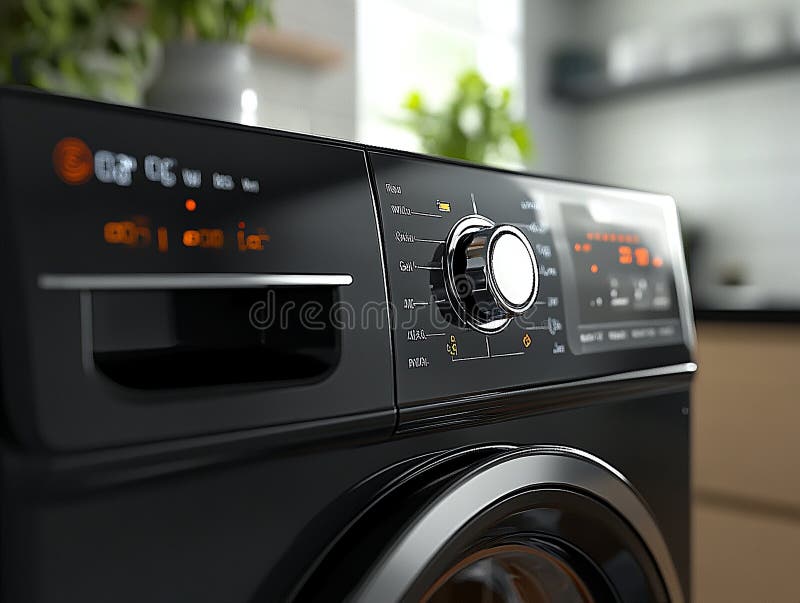 Close-up of a Washing Machines Control Panel Stock Image - Image of ...