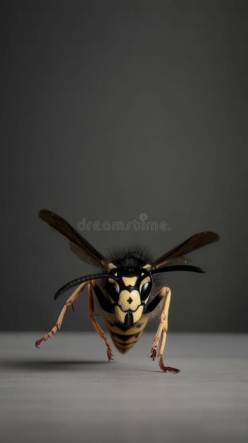 Close-up of a Wasp stock illustration. Illustration of arthropod ...