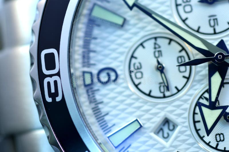 CLOSE UP WATCH stock photo. Image of blue, detail, hand - 158929582