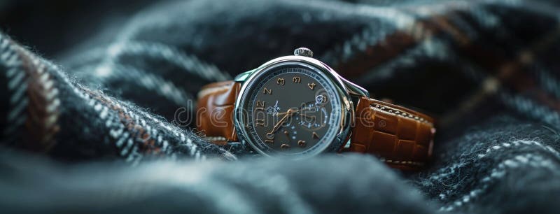 Close Up of Watch on Persons Lap Stock Illustration - Illustration of ...