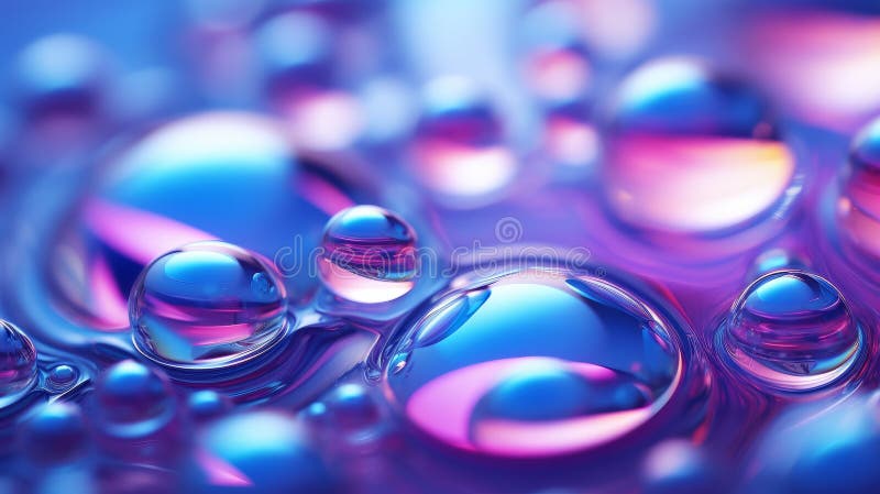 A Close Up of Water Bubbles on a Purple Background Stock Photo - Image ...