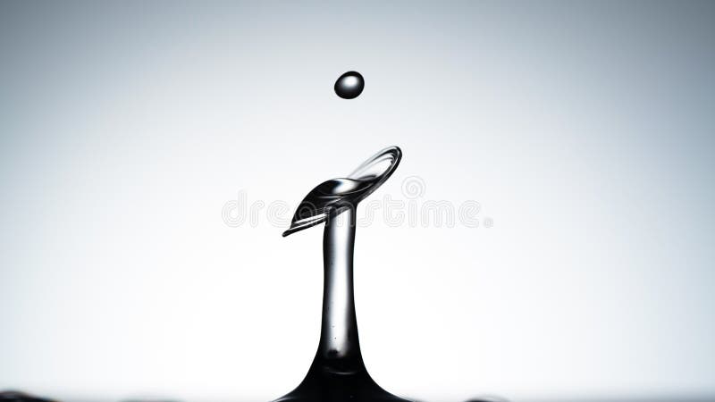 Close-up of a Water Drop Falling on Water Surface Stock Photo - Image ...