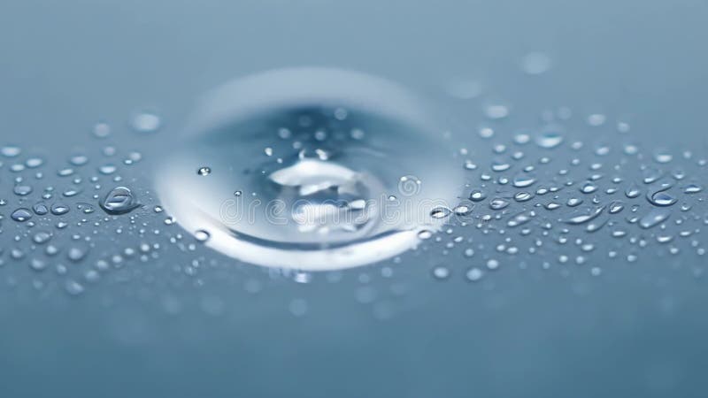 Water Drop Splashing on Wet Surface Creating Ripple Effect Stock Video ...