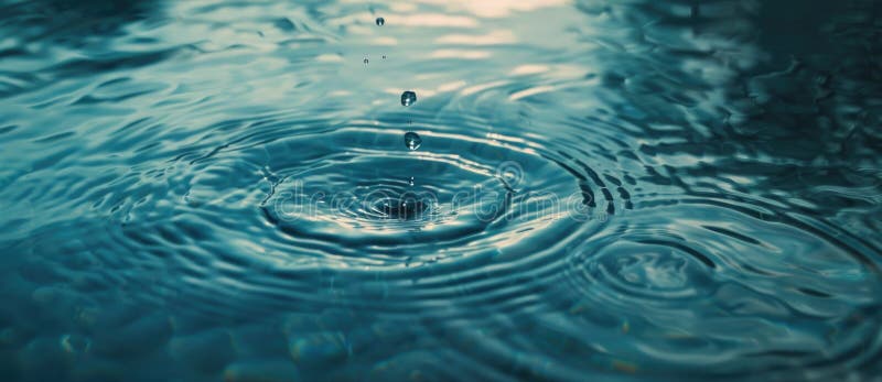 A Close Up of a Water Drop in a Pool. Perfect for Nature or Abstract ...