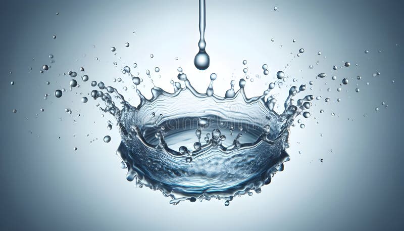 Close-up Water Drop Splash on White Background Stock Photo - Image of ...