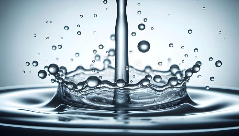 Close-up Water Drop Splash on White Background Stock Photo - Image of ...