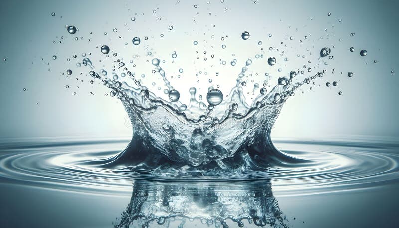 Close-up Water Drop Splash on White Background Stock Image - Image of ...