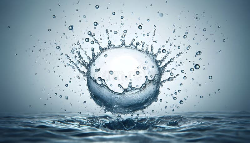 Close-up Water Drop Splash on White Background Stock Image - Image of ...